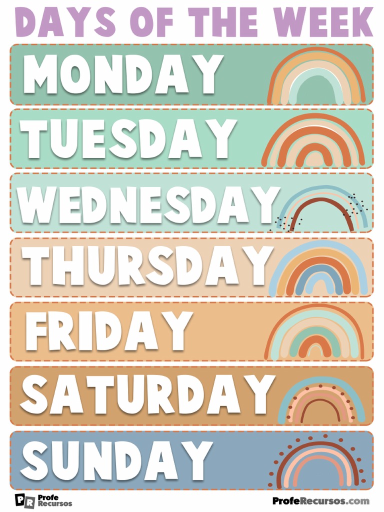 Days of The Week | PDF