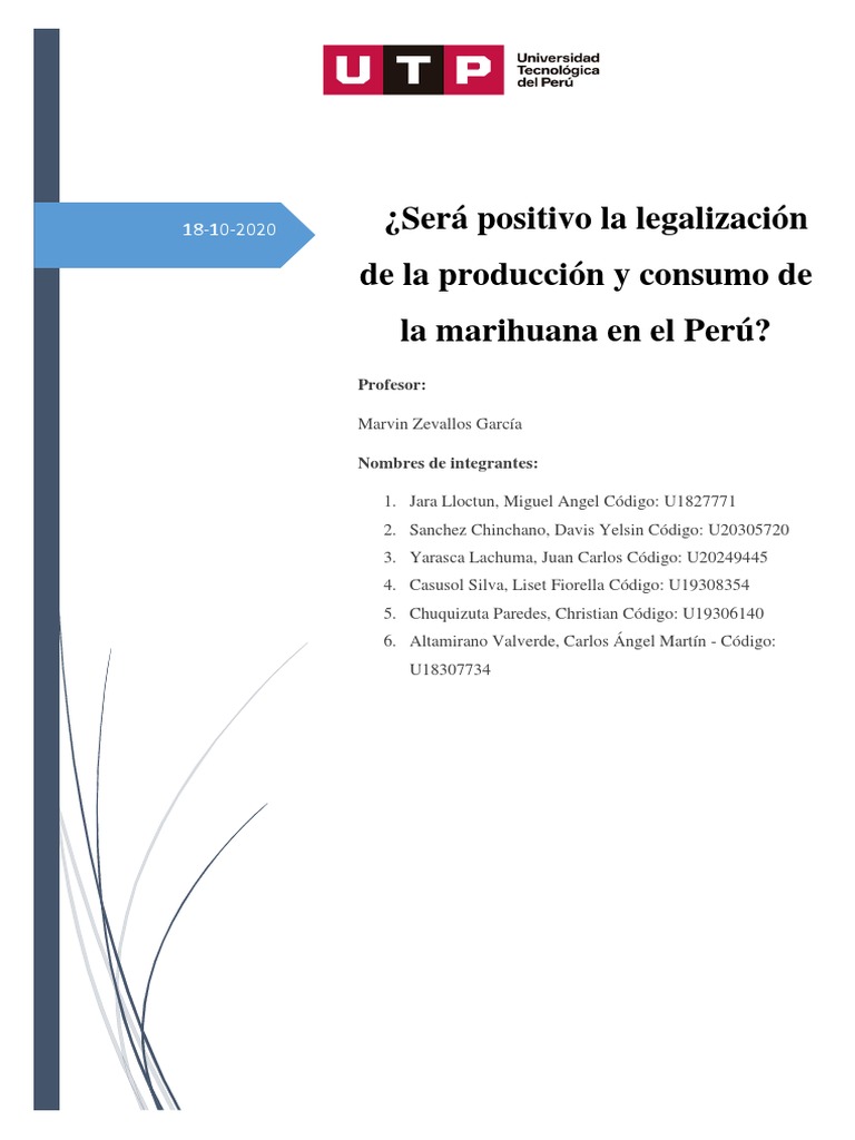 (ACP-S08) Trabajo Final Calificado - TF | PDF | Cannabis (Droga ...