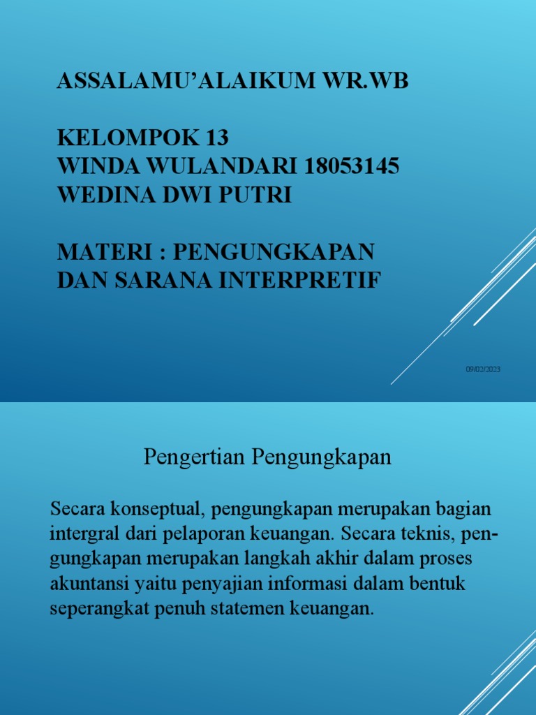 Kelompok 13 Pengungkapan Dan Sarana Interpretif | PDF | Bisnis | Komputer