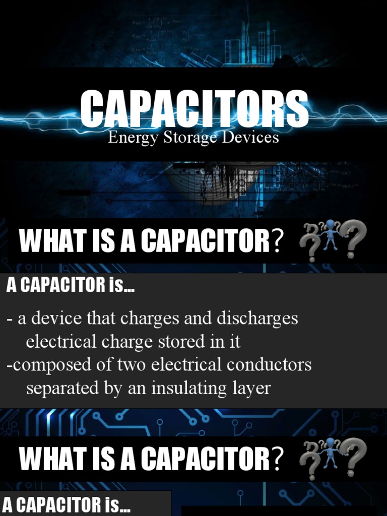 Capacitors Presentation Pdf Science Mathematics Technology
