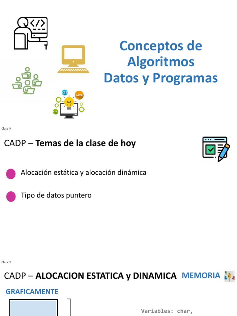 Clase8 9 | Descargar gratis PDF | Puntero (Programación de computadora) | Lenguaje de programación