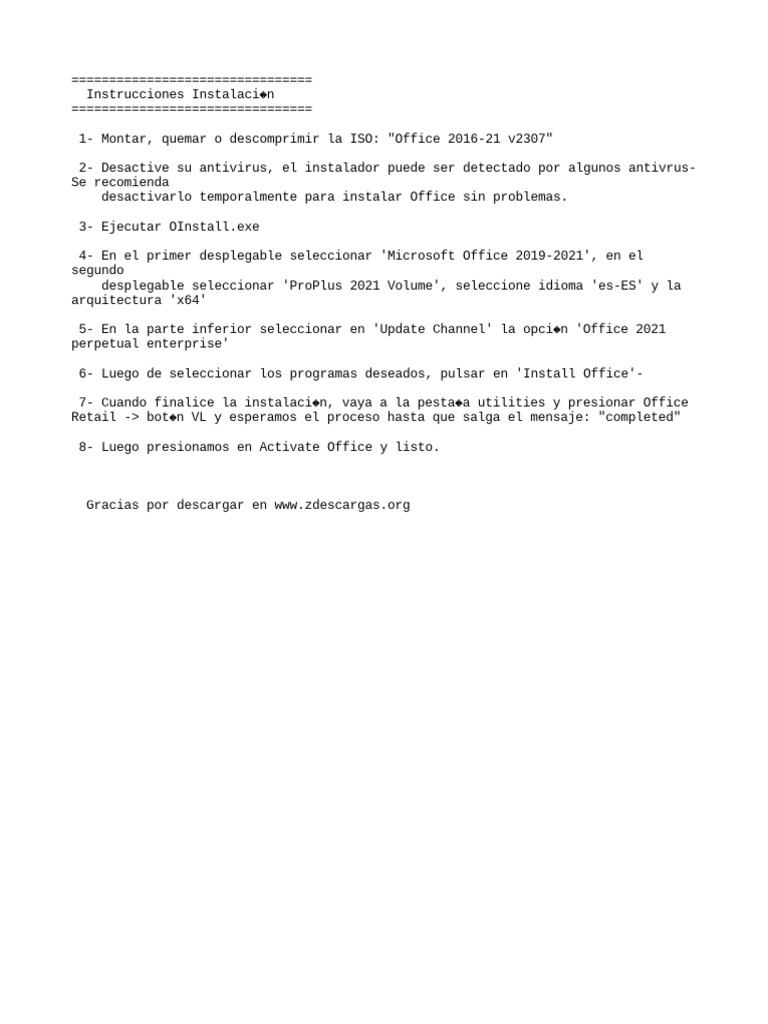 Instalación Office 2021 ProPlus Guía | PDF