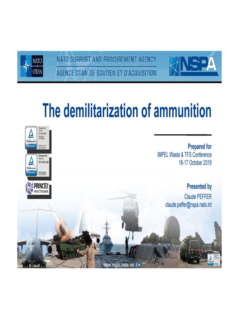 Demilitarization of Ammunition Overview | PDF | Waste | Land Mine