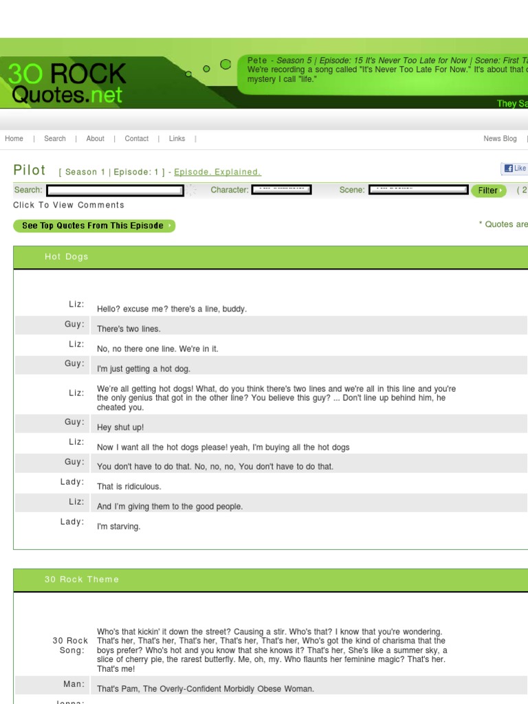 30 Rock Quotes | PDF | 30 Rock | Nbc Network Shows