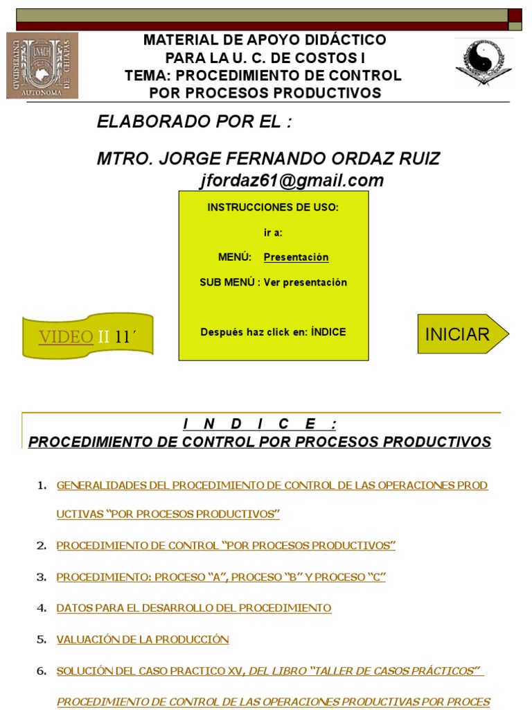 Proc. Control Por Procesos Prod. | PDF | Inventario | Economias