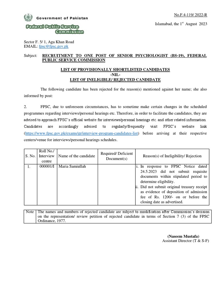 FPSC@FPSC Gov PK | PDF | Government | Justice