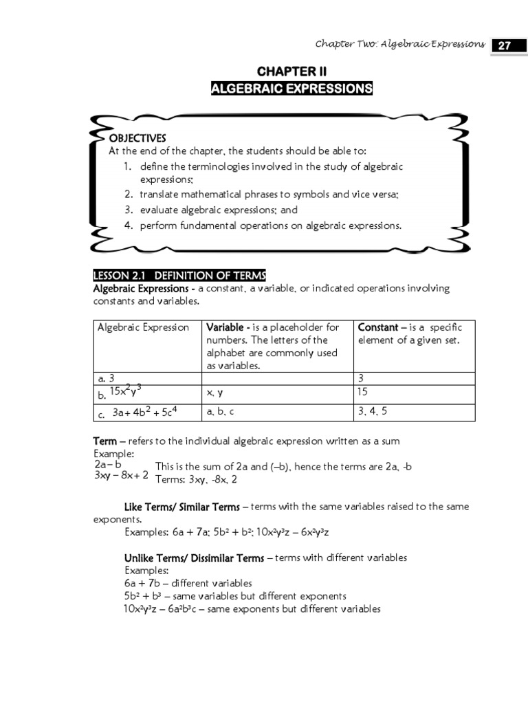 CHAPTER 2 Revised Math Ed 101 | Download Free PDF | Division (Mathematics) | Polynomial