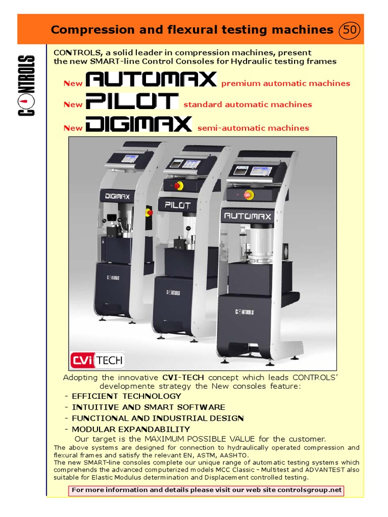 SMART-line Control Consoles For Hydraulic Testing Frames | Download ...