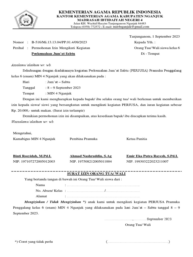 Surat Izin Perjusa | PDF