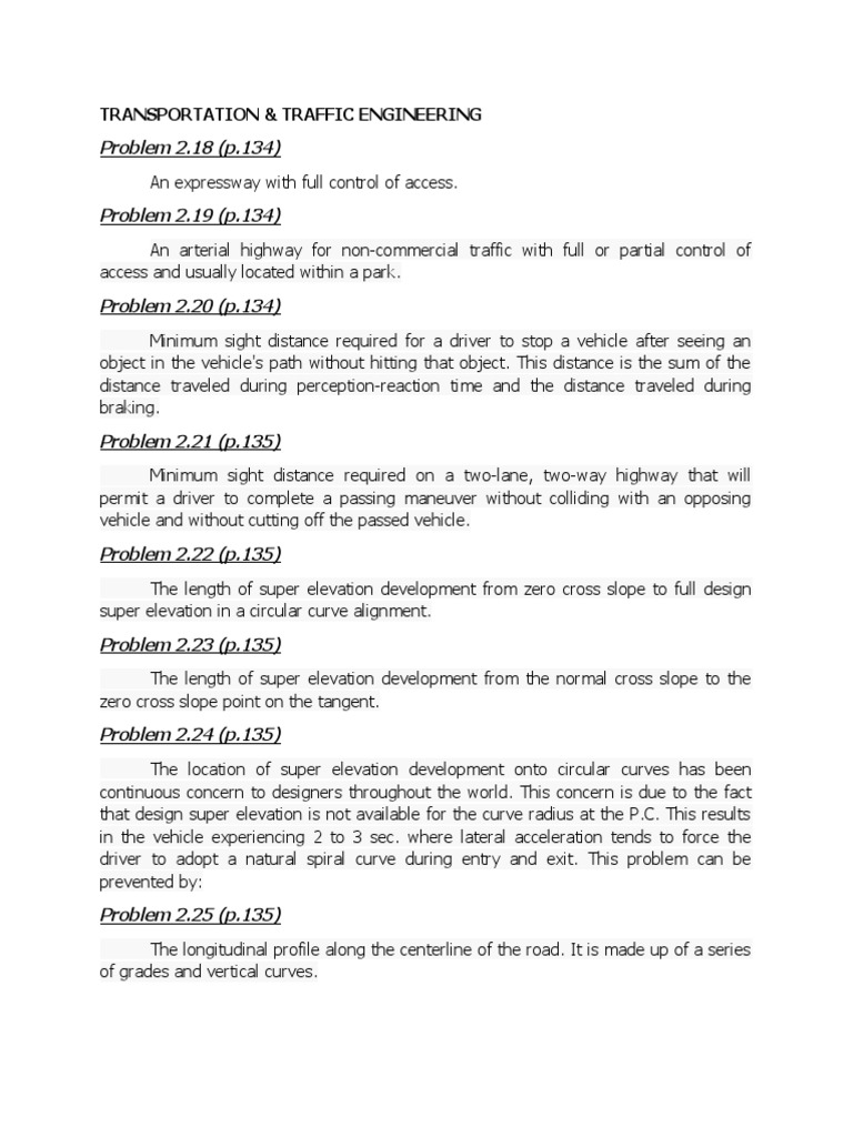 Transportation & Traffic Engineering (Rfa) | PDF | Road Transport ...