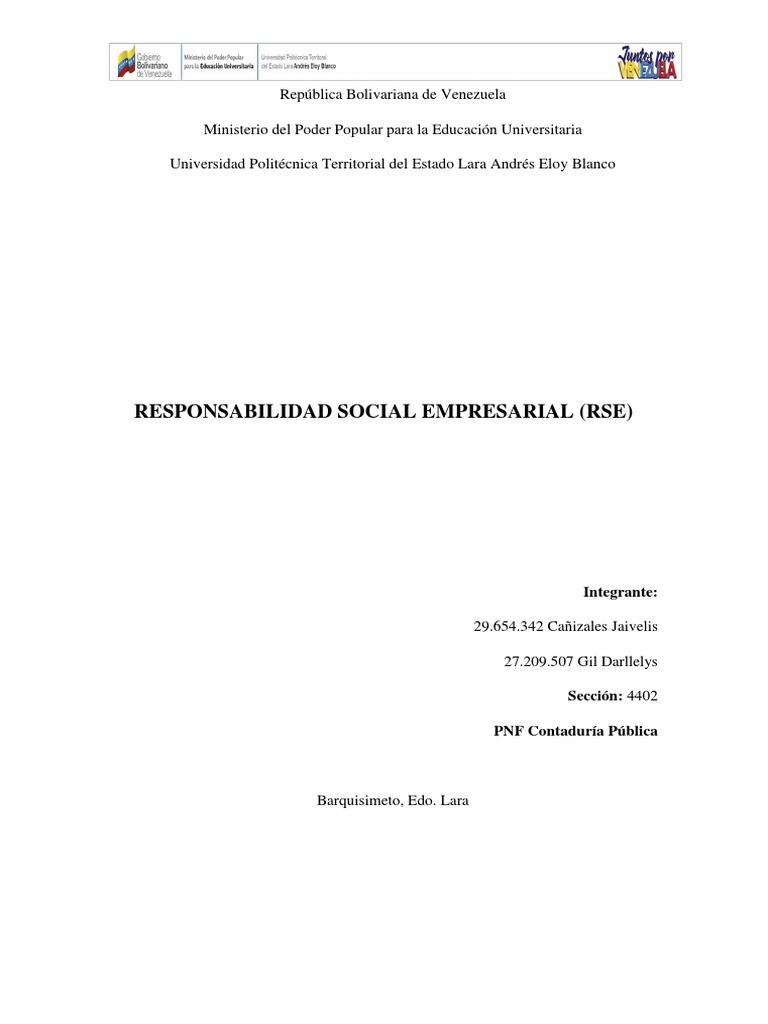 Unidad 3 Responsabilidad Social Empresarial | PDF | Responsabilidad social corporativa | Business