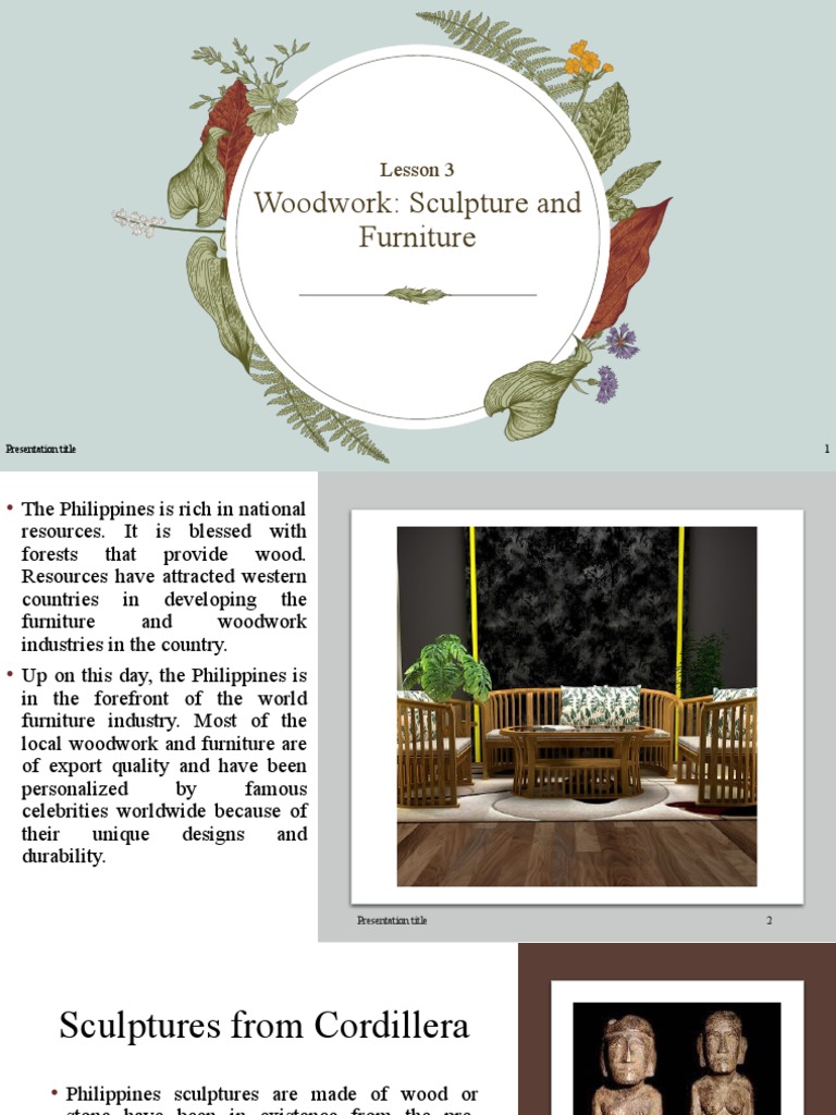 2nd Quarter Lesson 3 Woodwork - Sculpture and Furniture | PDF | Art