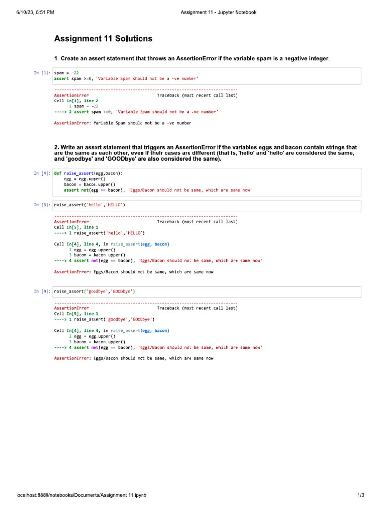 Assignment11 PythonBasic | PDF