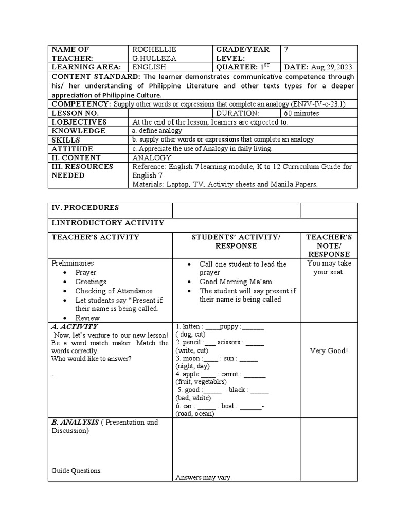 ANALOGY | PDF | Analogy | Learning