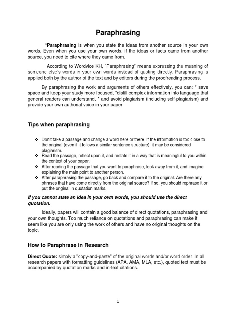 Research-Grade-7-Paraphrasing | PDF | Citation | Plagiarism