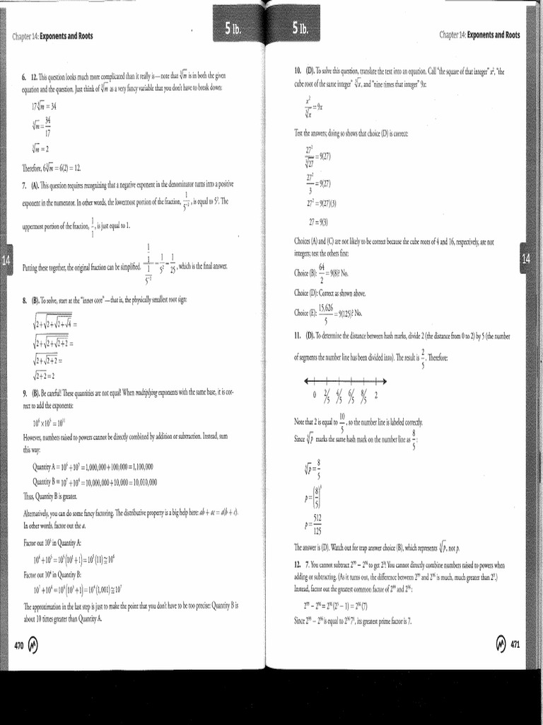 GRE Exponents - Roots.Answers | PDF