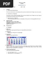 Mga Araw Sa Isang Linggo | PDF