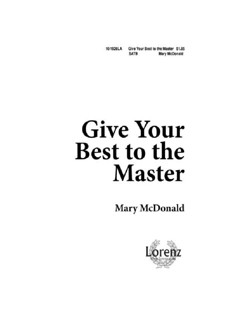 Give-Your-Best-to-the-Master | PDF