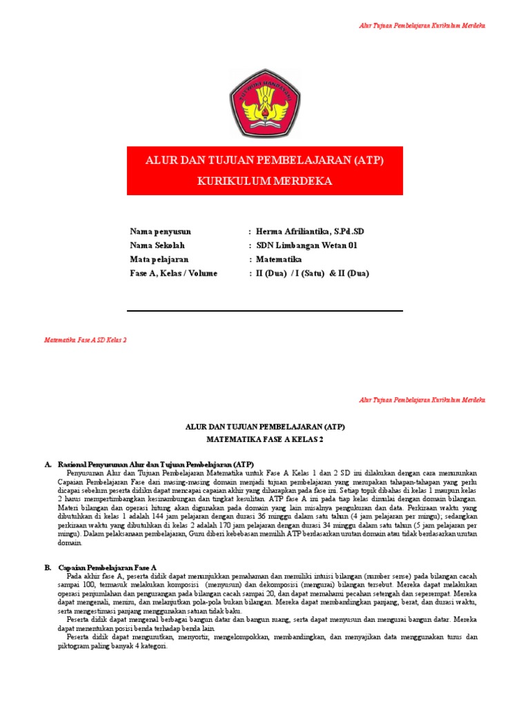 ATP Kelas 2 MTK | PDF