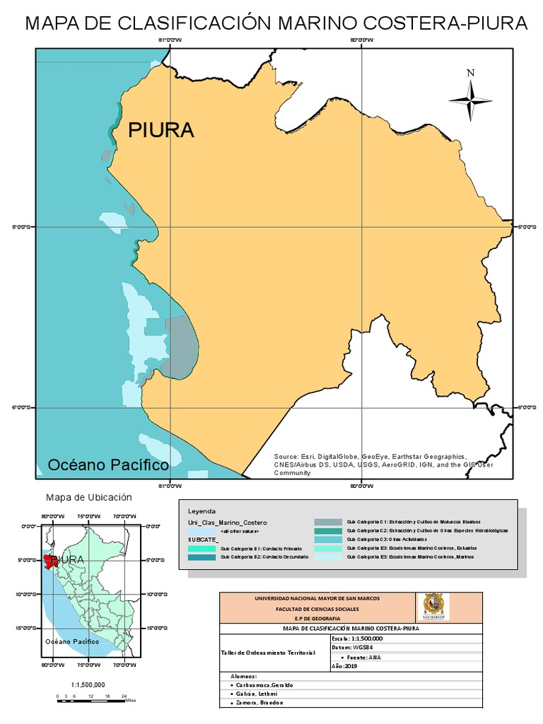 Mapa de Clasificación Marino Costera-Piura | PDF | Ciencias de la Tierra