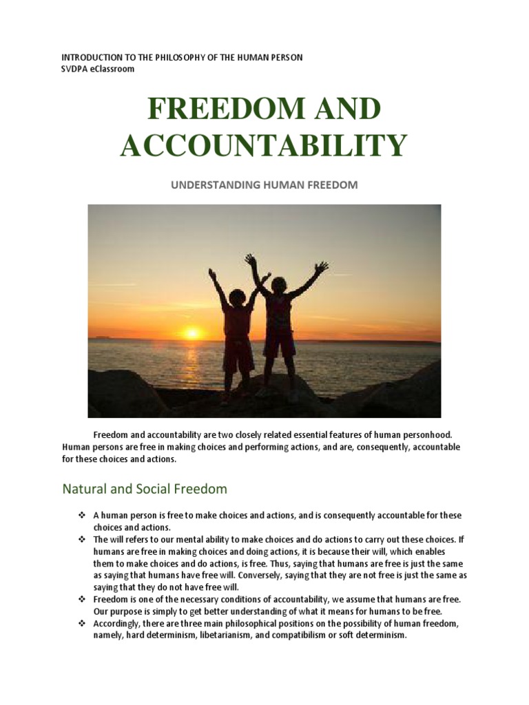Freedom and Accountability | PDF
