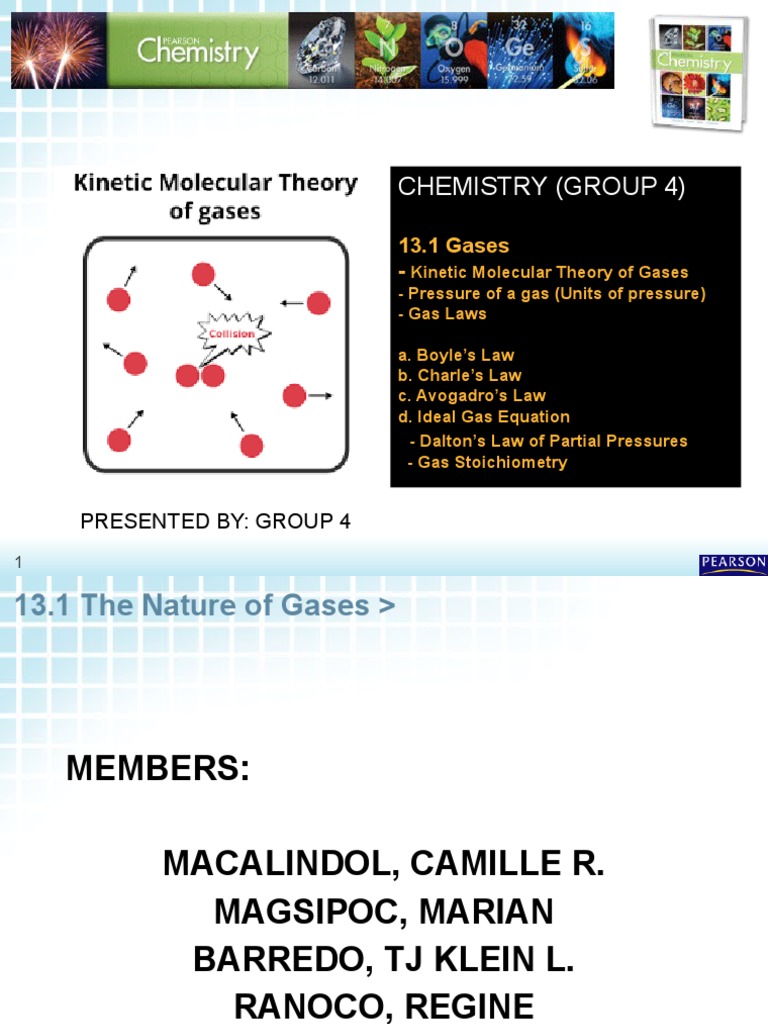 Kinetic Molecular Theory - Group 4 | PDF | Gases | Pascal (Unit)