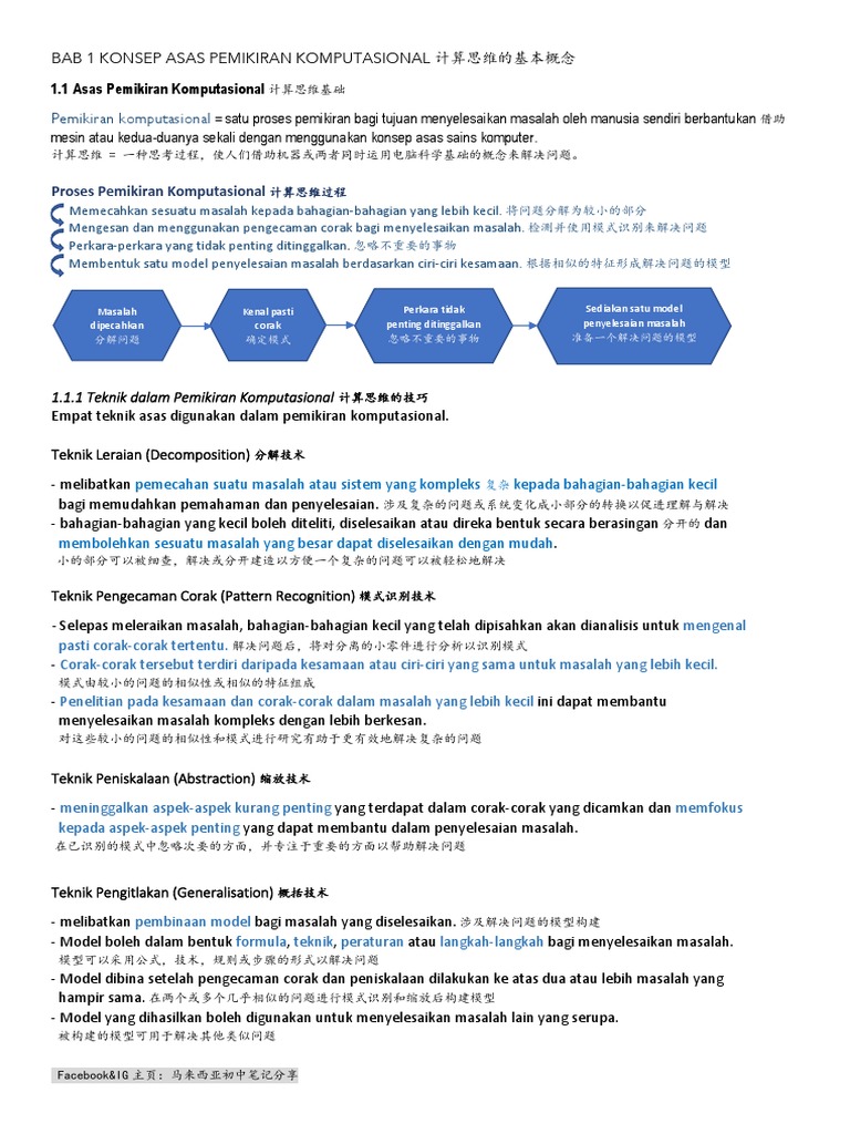 T1 Ask Bab 1 Konsep Asas Pemikiran Komputasional | PDF