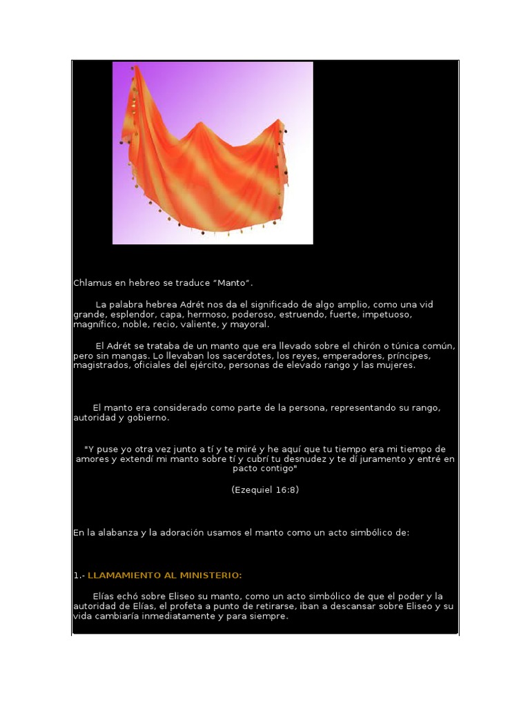 Significado y uso del manto en danza | PDF | Bailes | Salmos