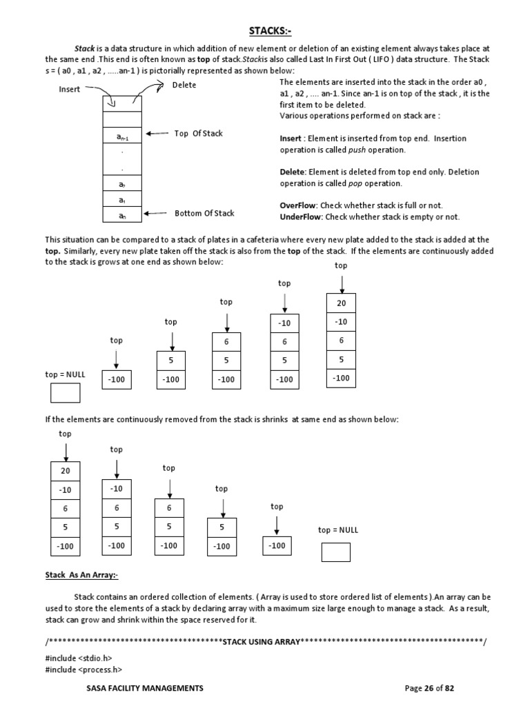 Stack Recursion In Data Structures Using C Pdf