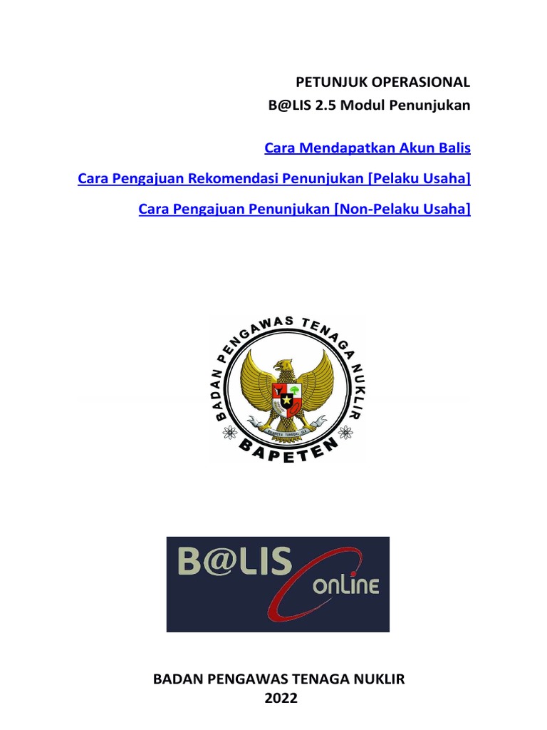 Manual B@LIS 2.5 Modul Penunjukan | PDF