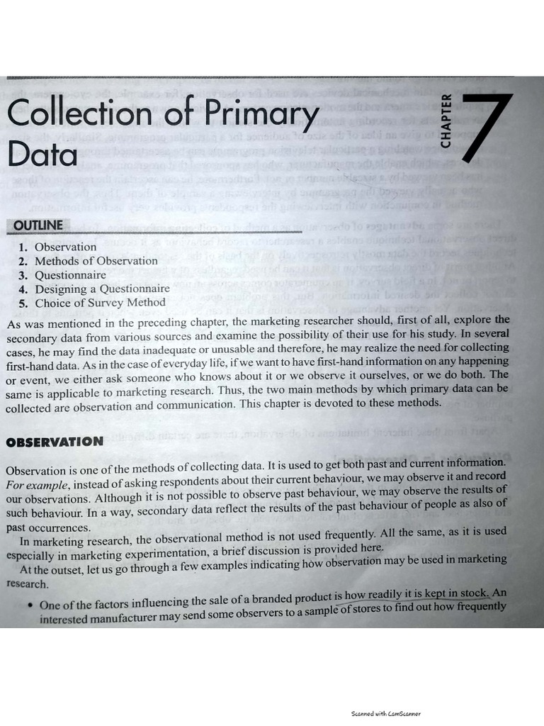 RM - I Chapter 3 - Data Collection 2022 | PDF