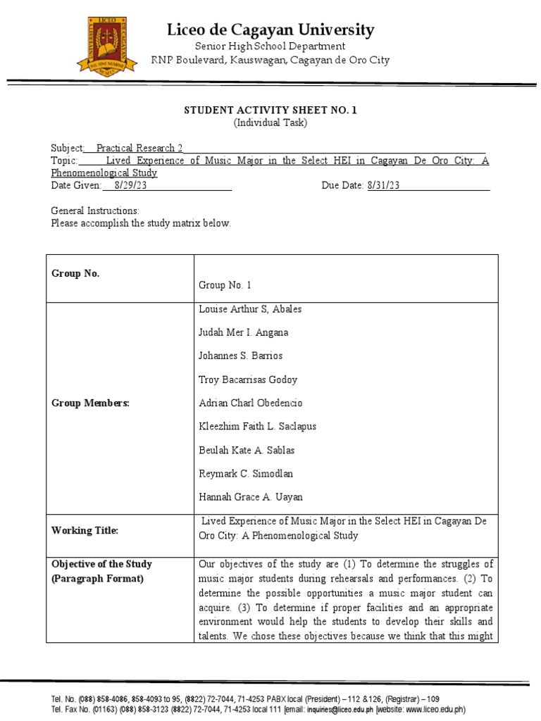 Activity Sheet 1 - PR2 | PDF | Cognition | Psychological Concepts