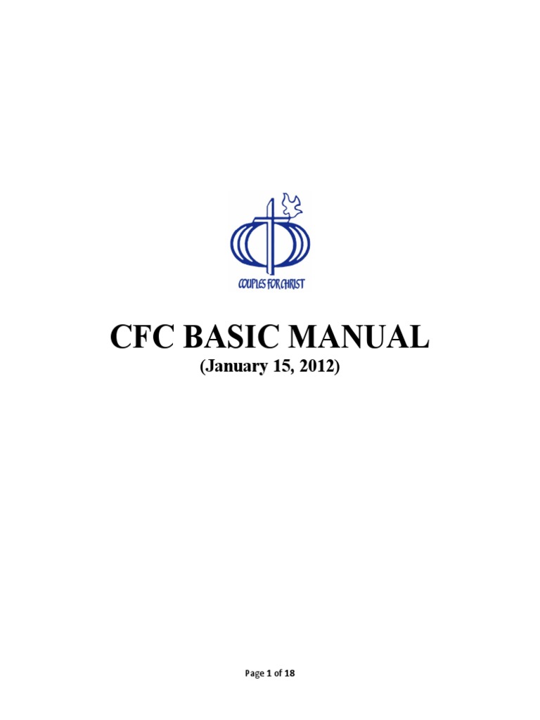 CFC Basic Manual 2012 1 | PDF | Catholic Church | Governance