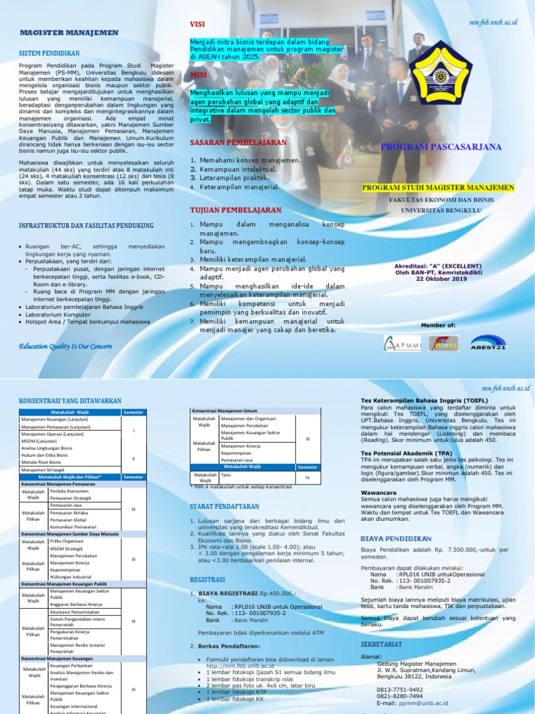 Brosur S2 Manajemen 2021 | PDF