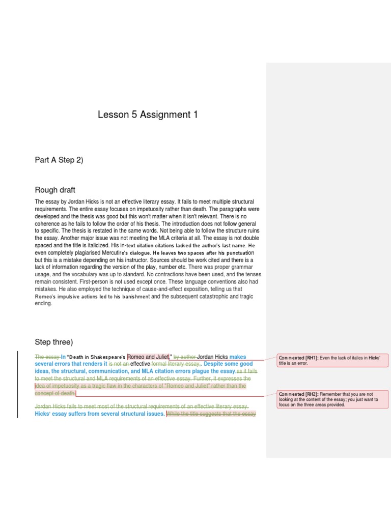 AmayadM ENG4U U1L5a1rev2Feedback | PDF | Essays | Citation