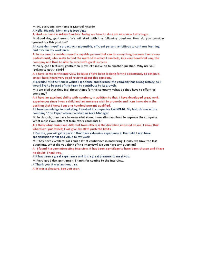 Job Interview Insights and Responses | PDF | Career & Growth | Business