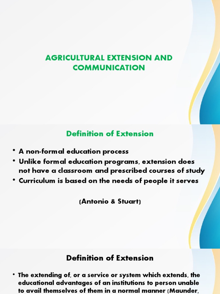 Extension and Communication Lecture 2022 | PDF | Communication ...