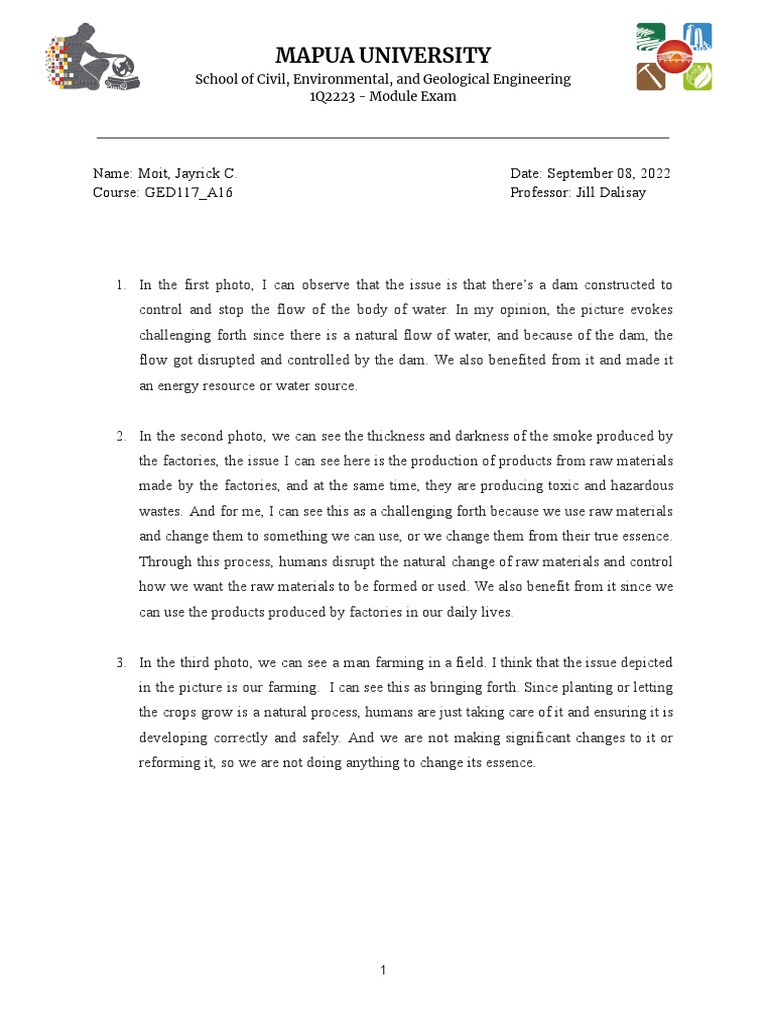 STS - Science Photo Critiquing Exercises | PDF | Natural Environment ...