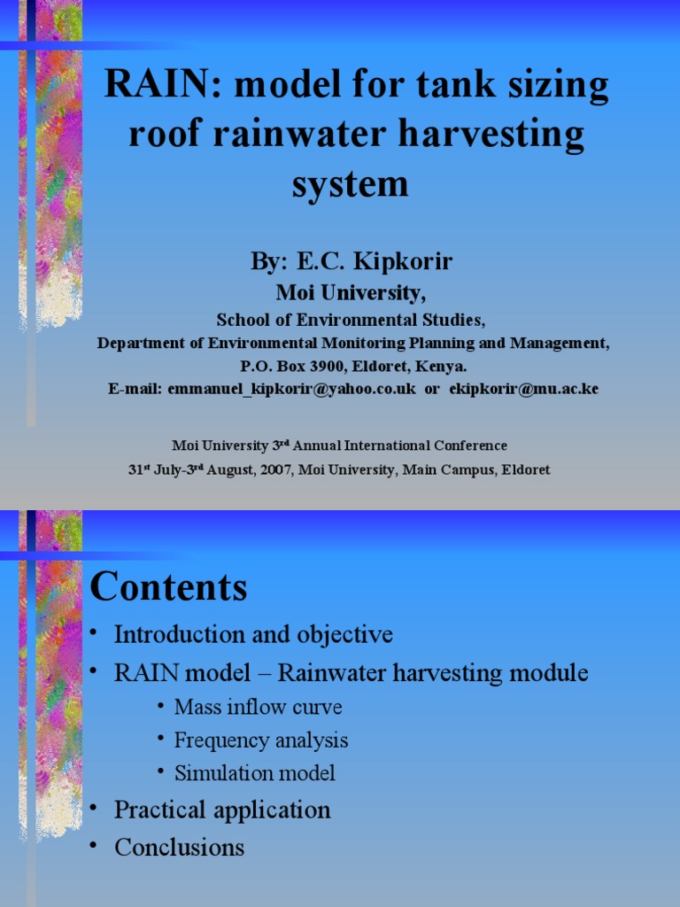 RAIN Model | PDF | Discharge (Hydrology) | Rain