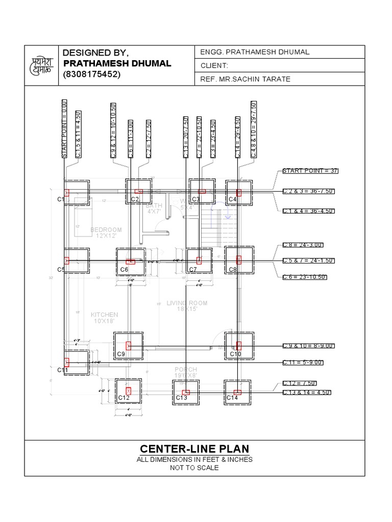 Center Line Plan Dimensions Overview | PDF