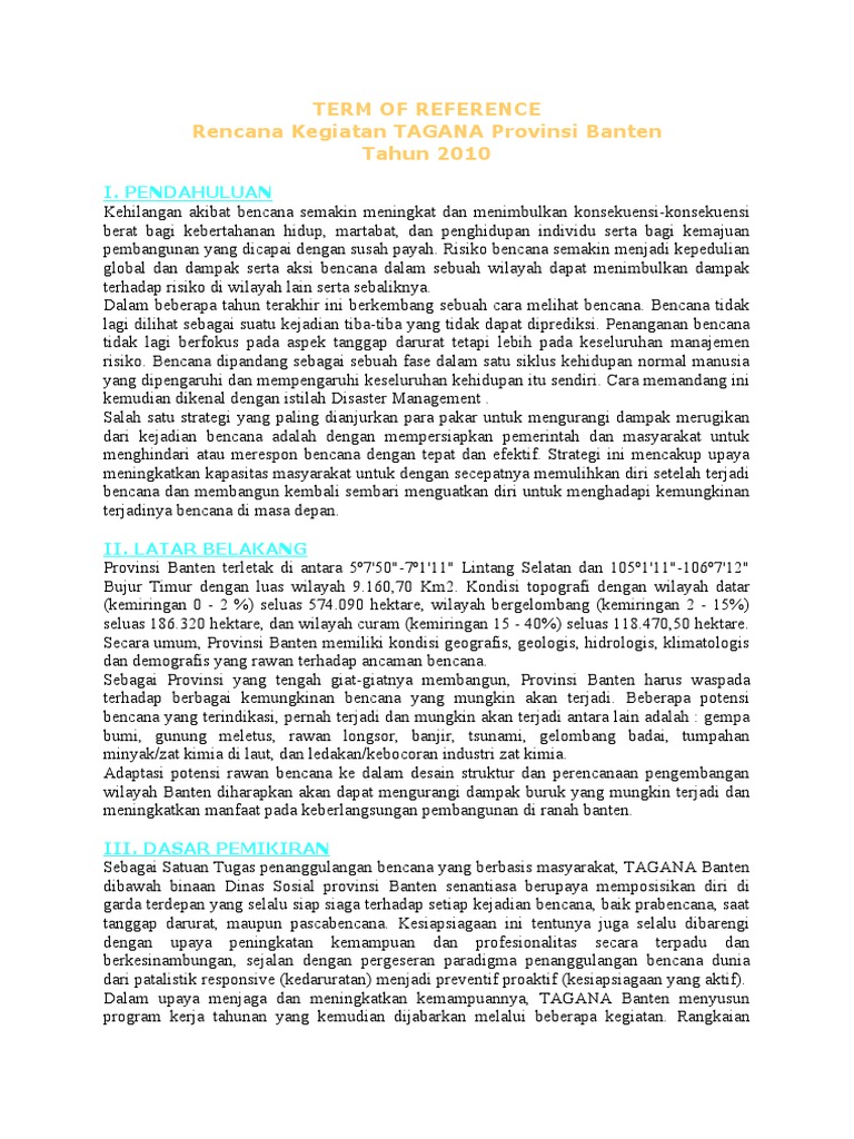 Term of Reference | PDF