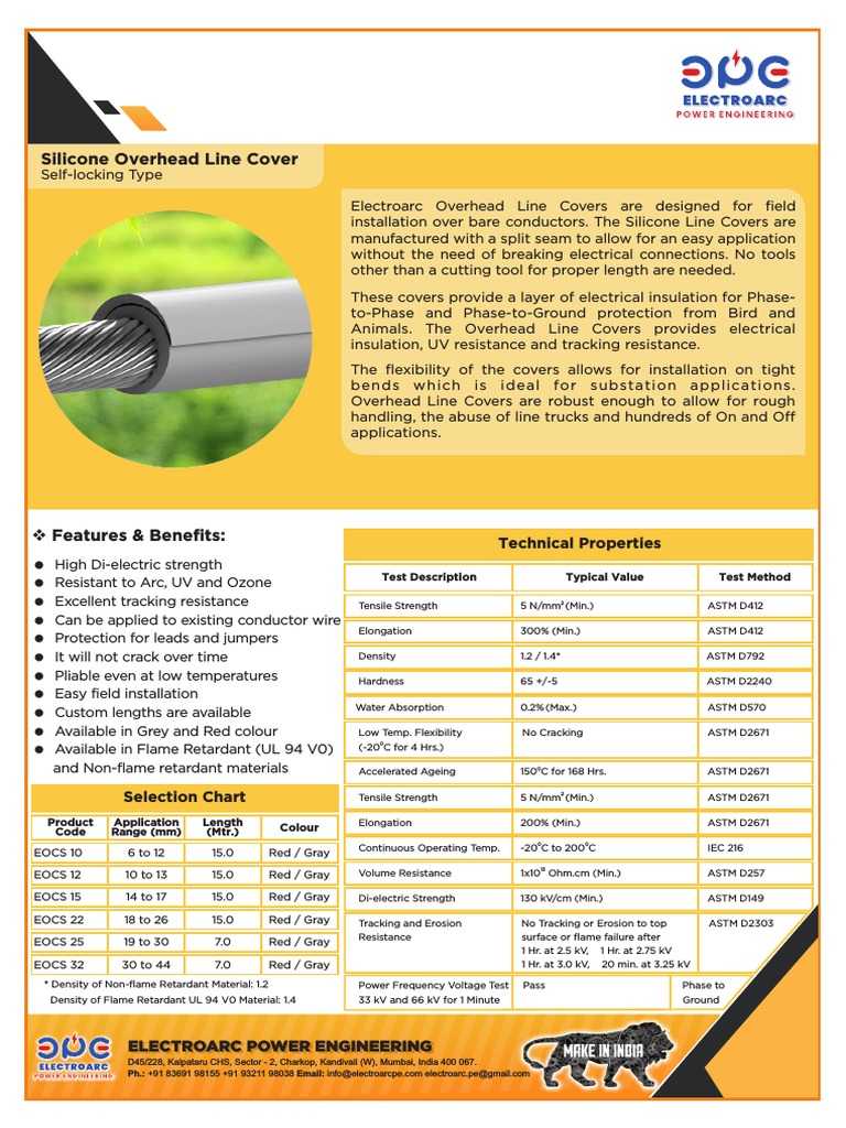 Silicone Overhead Line Covers Overview | PDF | Insulator (Electricity ...