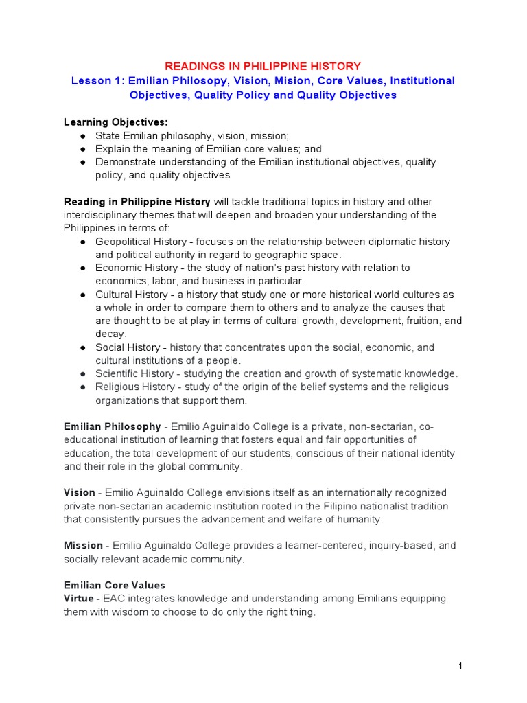 RPH Lesson 1 | PDF | Philippines | Knowledge