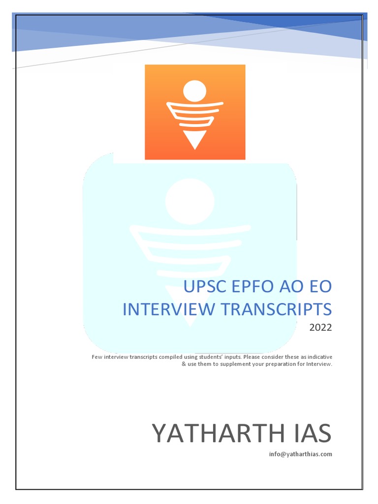 Transcripts EO AO Interviews 2022 | PDF