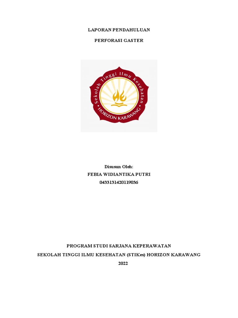 Perforasi Gaster: Definisi, Etiologi, dan Penatalaksanaan | PDF | Sains ...