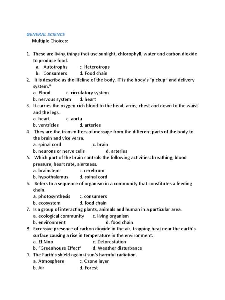 General Science LET Reviewer 2025 | PDF | Atmosphere Of Earth ...