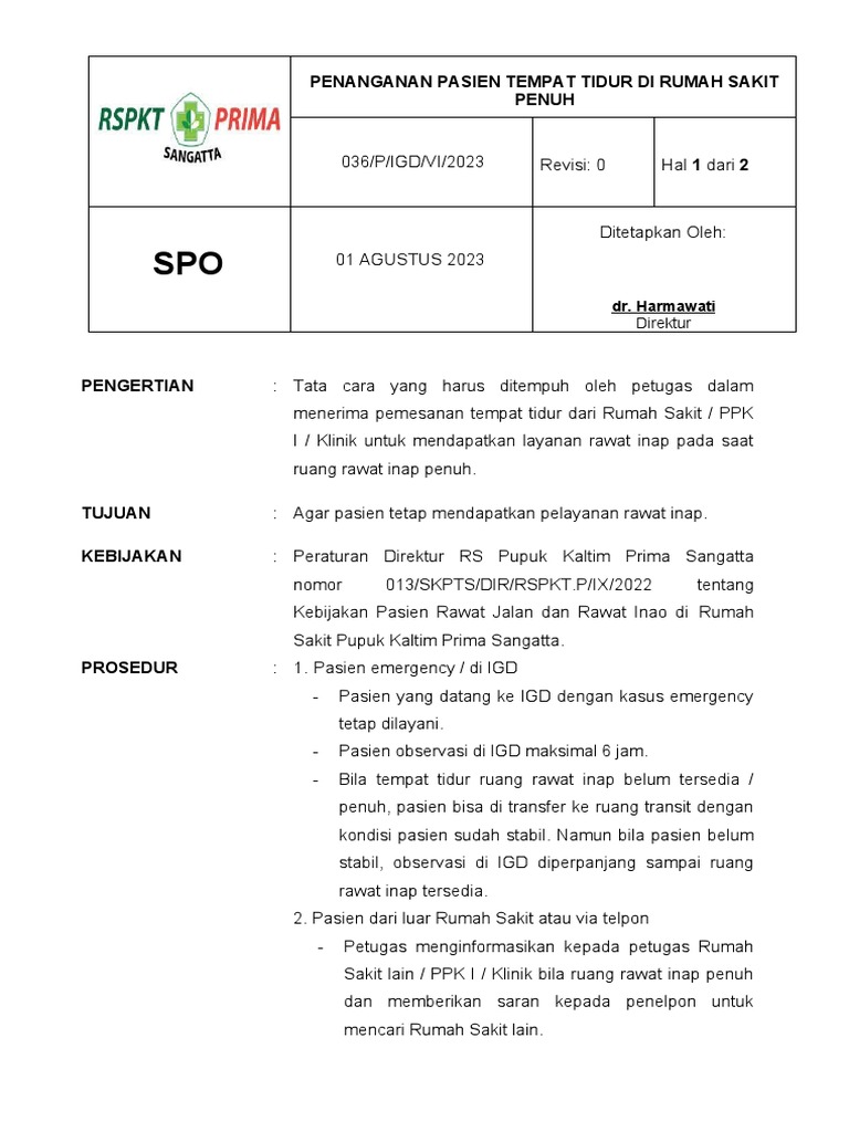 001 Spo Skrining Pasien Covid - 19 | PDF | Sains & Matematika