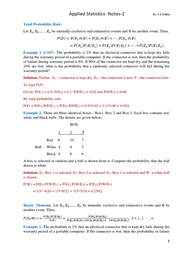 Lecture Note-TKD-2 | PDF | Random Variable | Probability Distribution