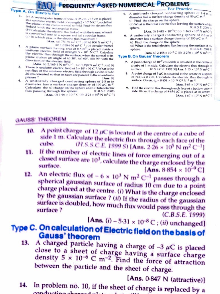 Abc Physics Gauss Theorem | PDF