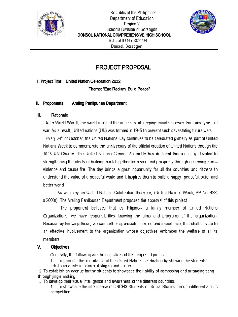 Proposal UN Celebration 2022 2023 | PDF | United Nations ...